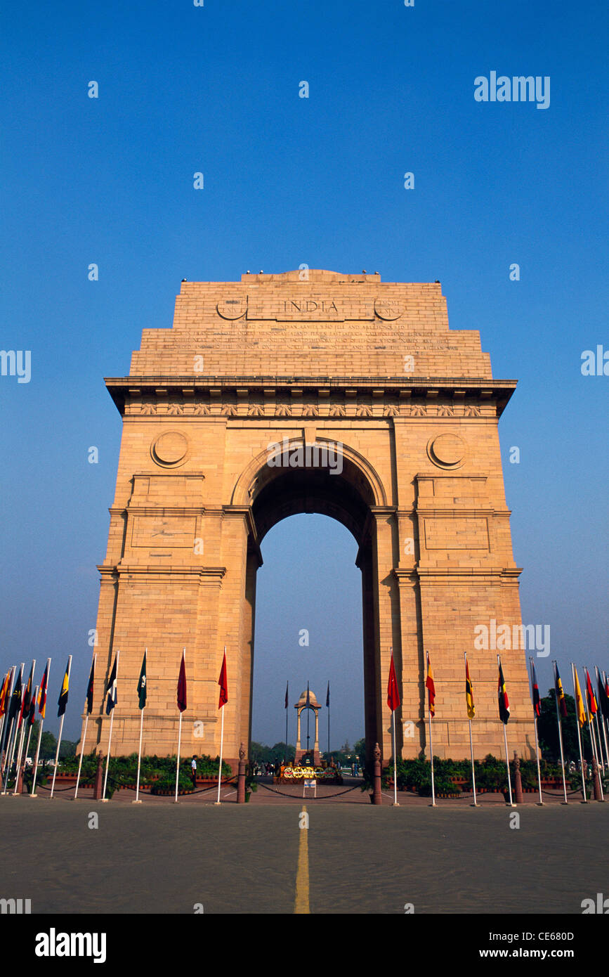 India Gate ; war memorial ; Rajpath ; New Delhi ; India ; Asia Stock ...