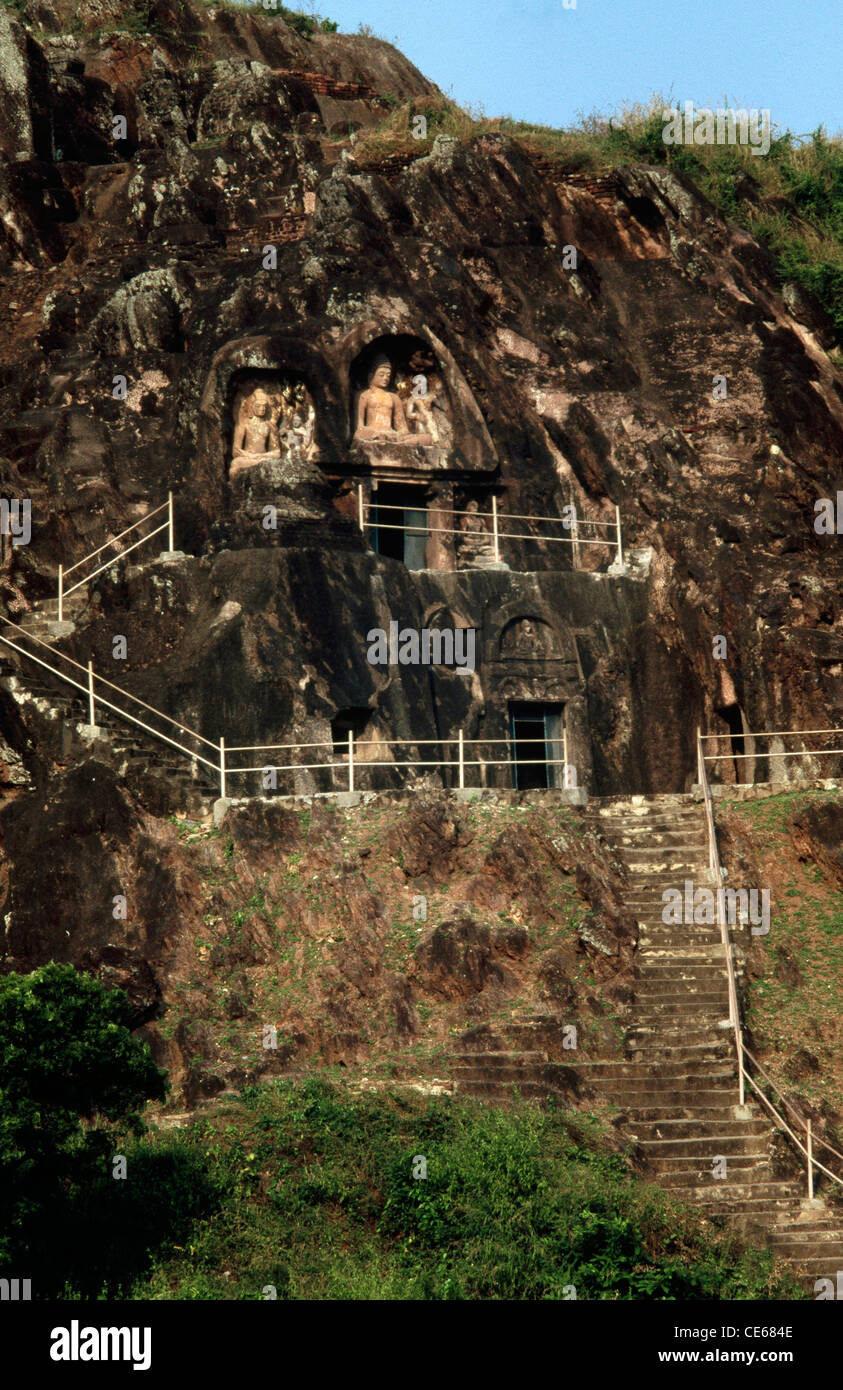 Bojjannakonda rock cut Buddhist caves ; Lingalakonda ; Bojjanna Konda ...