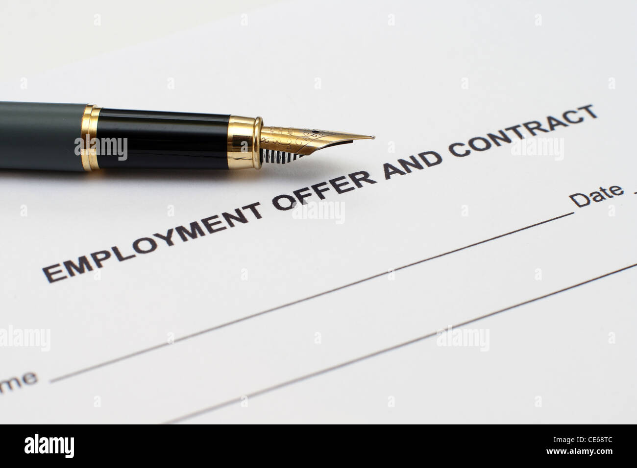Terms of employment Stock Photo - Alamy