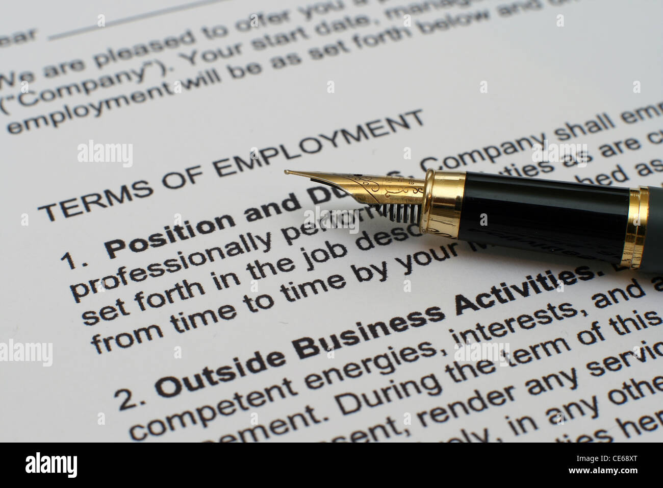 Settlement agreement employment hi-res stock photography and images - Alamy