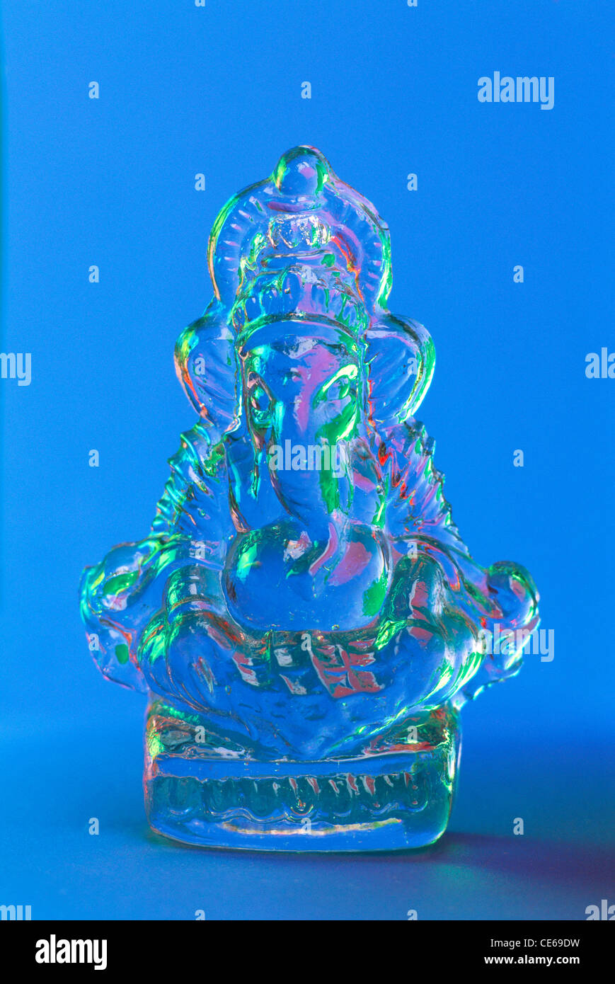 Lord Ganesh sculpture of crystal glass ; India ; Asia Stock Photo - Alamy