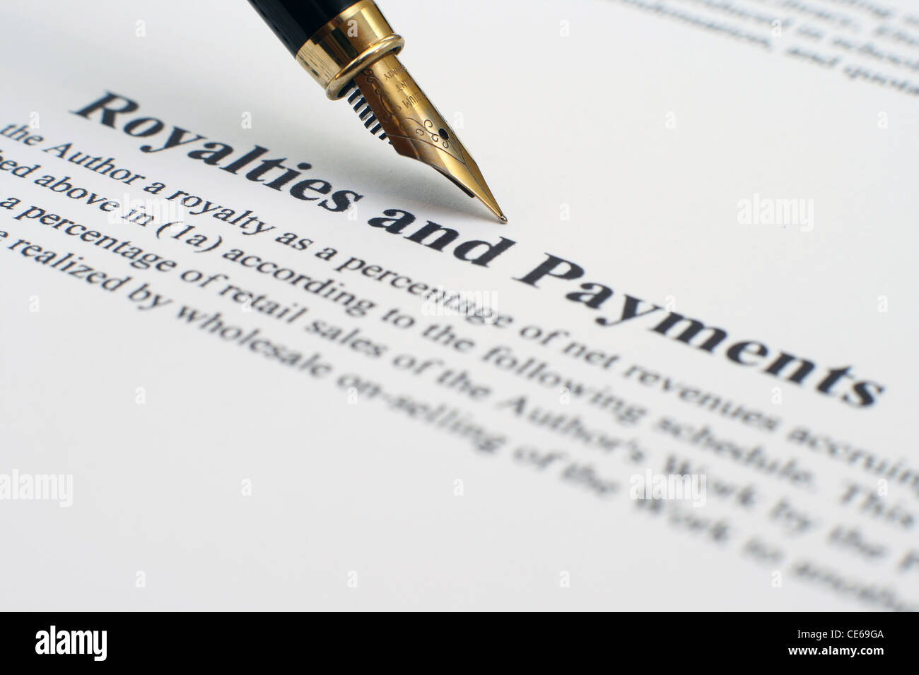 royalties and payment Stock Photo - Alamy