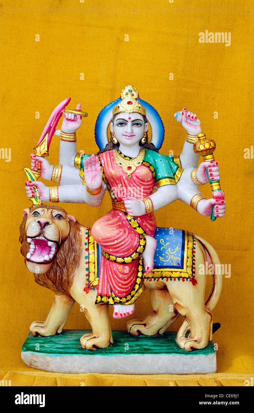 Goddess durga on lion hi-res stock photography and images - Alamy