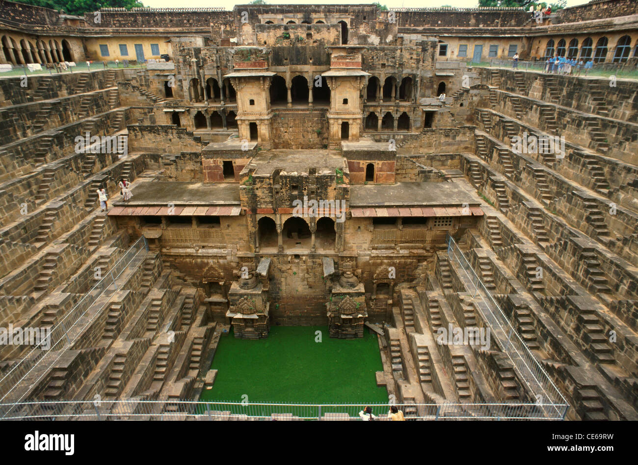 Chand Baori stepwell Abhaneri Dausa ; Rajasthan ; India Stock Photo ...
