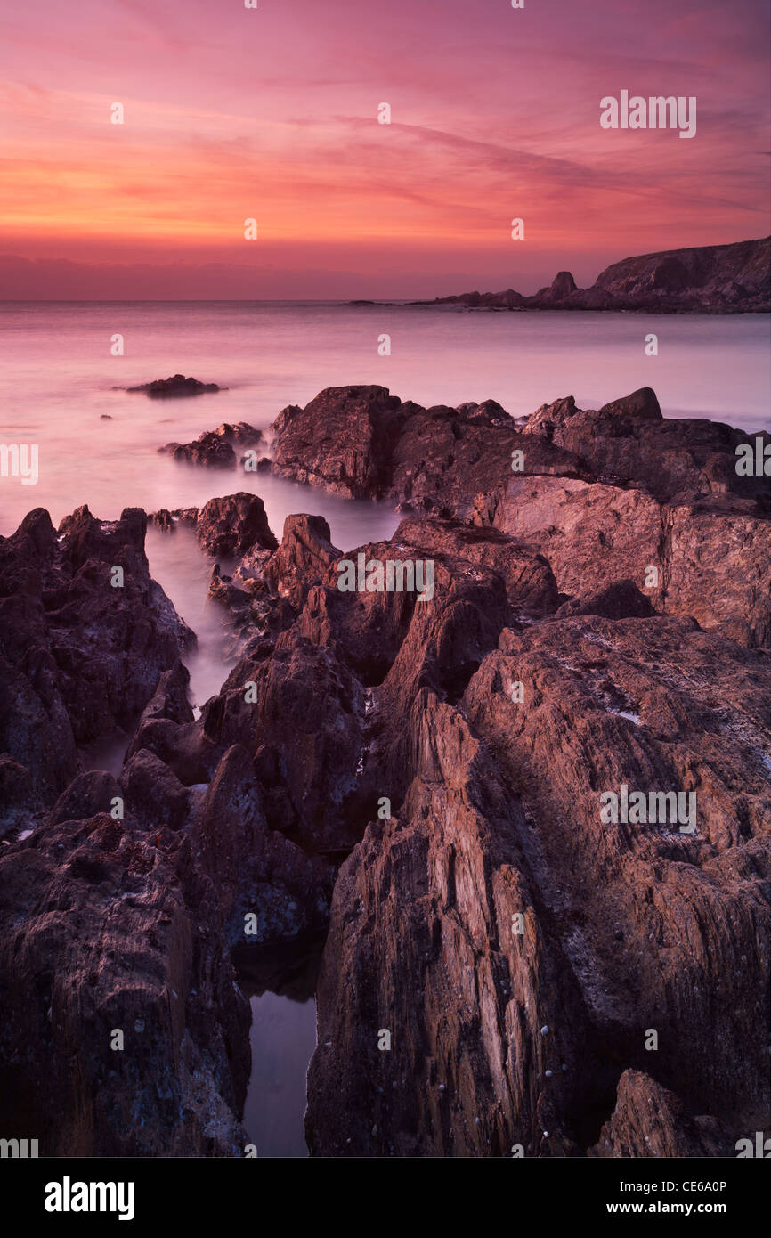 Coastal Scene at Dusk Stock Photo - Alamy