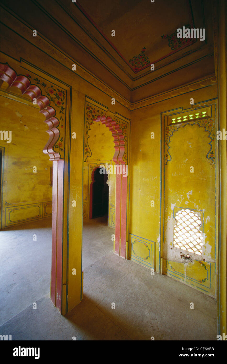 Badal Mahal palace interior Kumbhalgarh fort Udaipur Rajasthan India ...