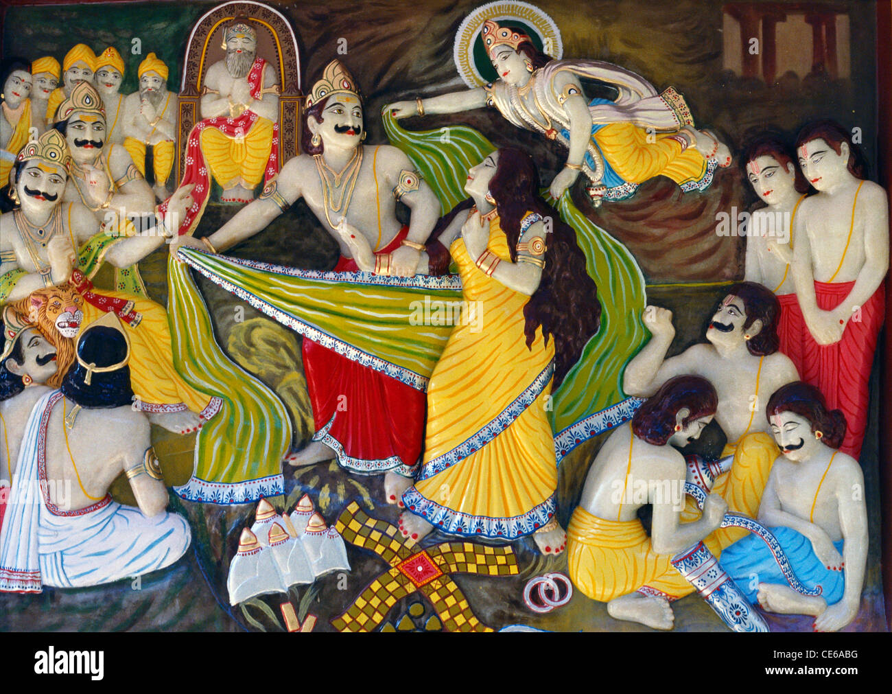 Draupadi Cheer Haran by Dushasana Mahabharata Stock Photo: 43165796 - Alamy