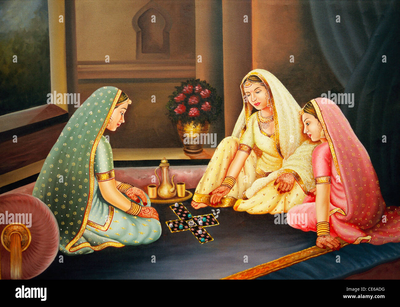 Women work on painting hi-res stock photography and images - Alamy