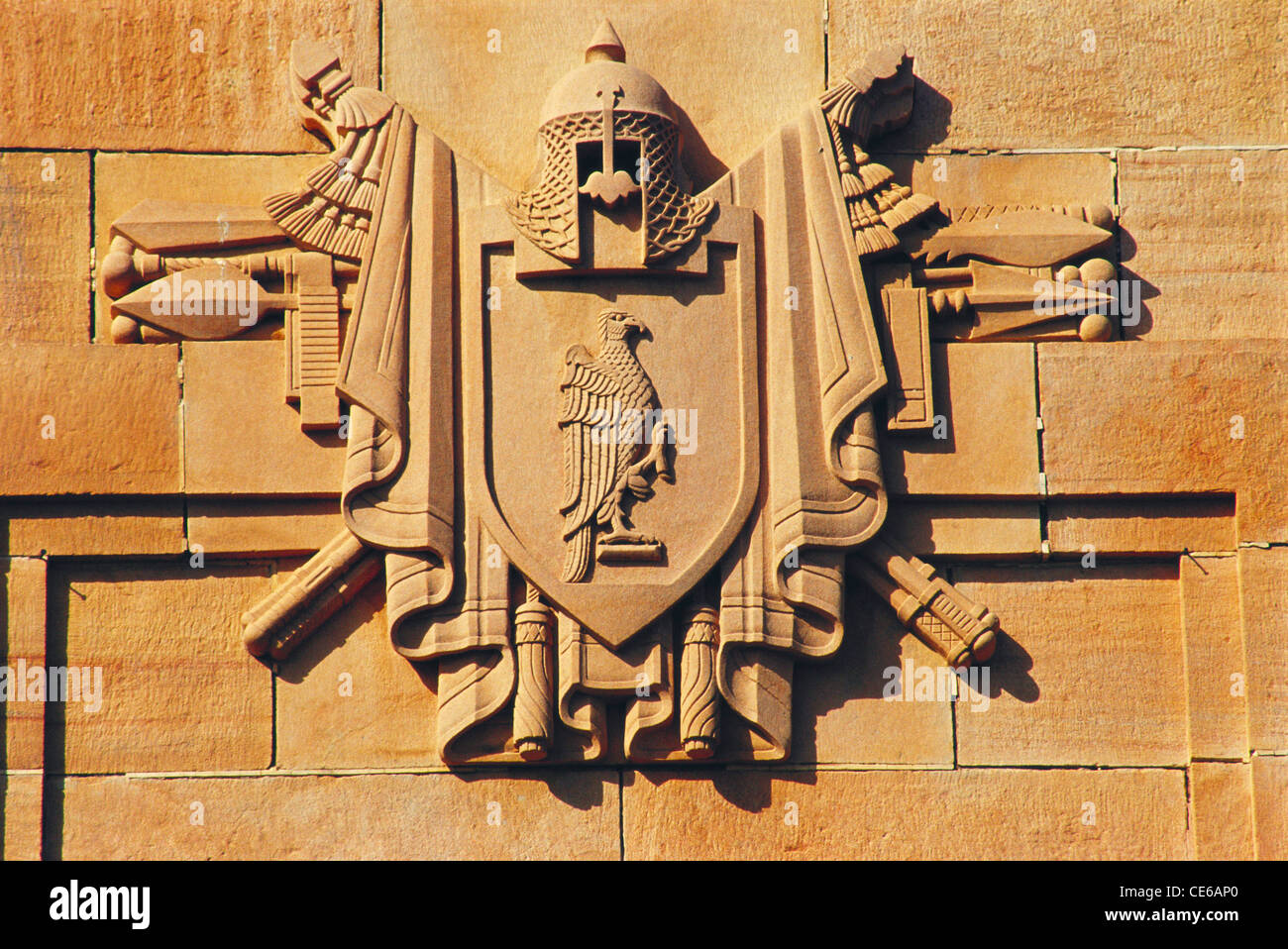 Coat of Arms ; Symbol of Rathore Ruler ; Jodhpur ; Rajasthan ; India ...