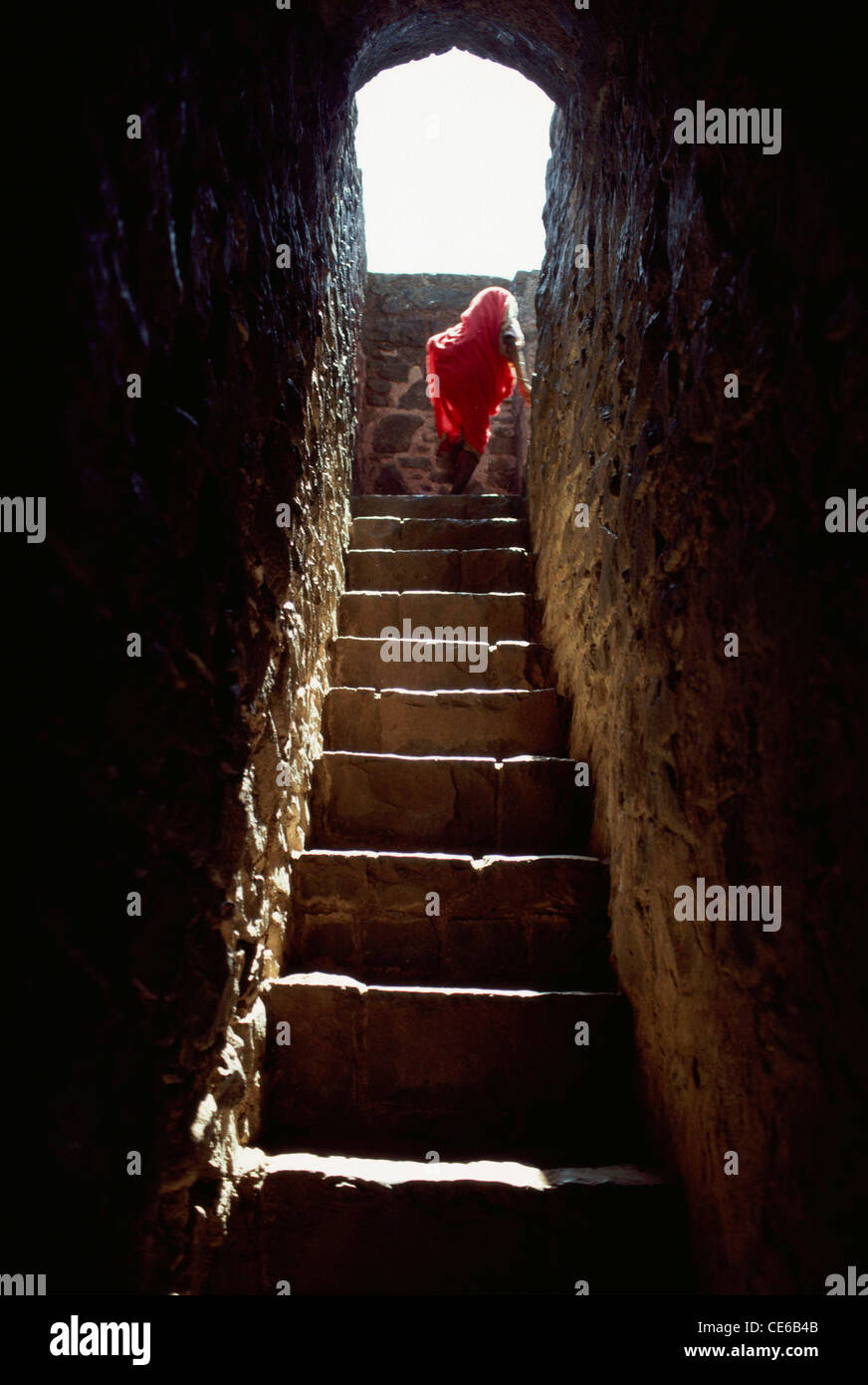 stairs of Gwalior fort ; Madhya Pradesh ; India Stock Photo - Alamy