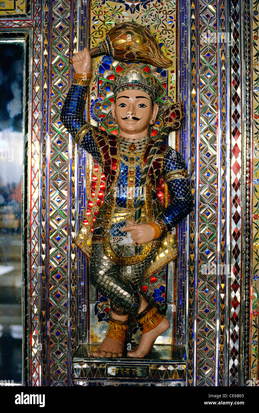 statue in mirror temple ; Indore ; Madhya Pradesh ; India Stock Photo ...
