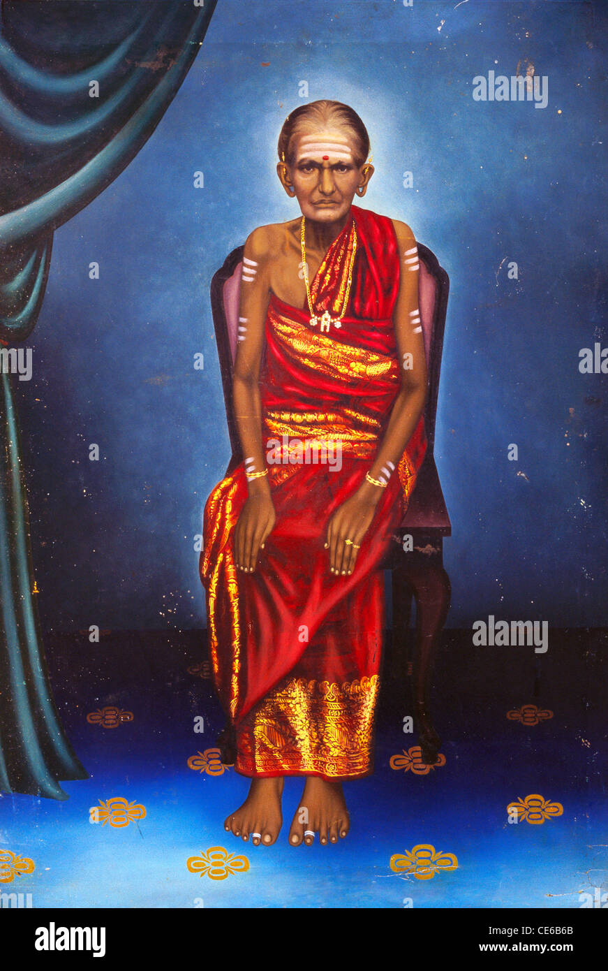 110 years old picture of Achi Nattukottai Chettiar's Wife ; Tamil Nadu ...