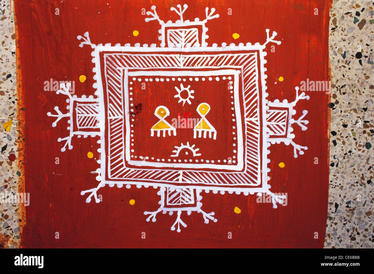 mandana art of Rajasthan India Indian art Stock Photo - Alamy