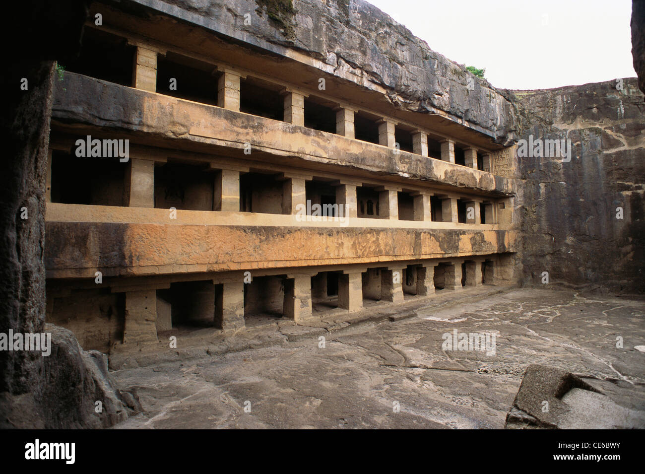 Ellora cave number 12 ; Aurangabad ; Maharashtra ; India Stock Photo ...