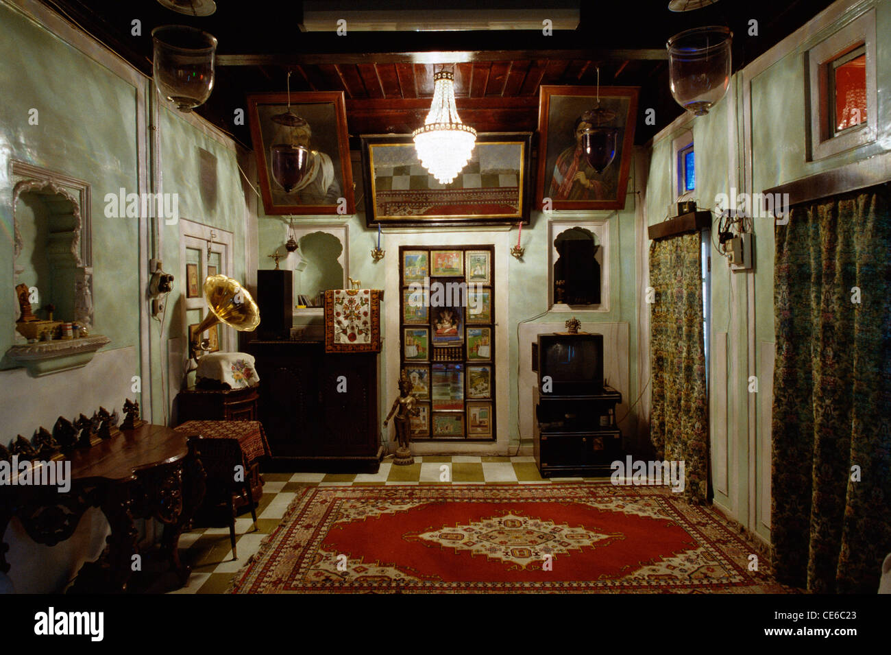 Peshwa period house wada interior ; Pune ; Maharashtra ; India Stock ...