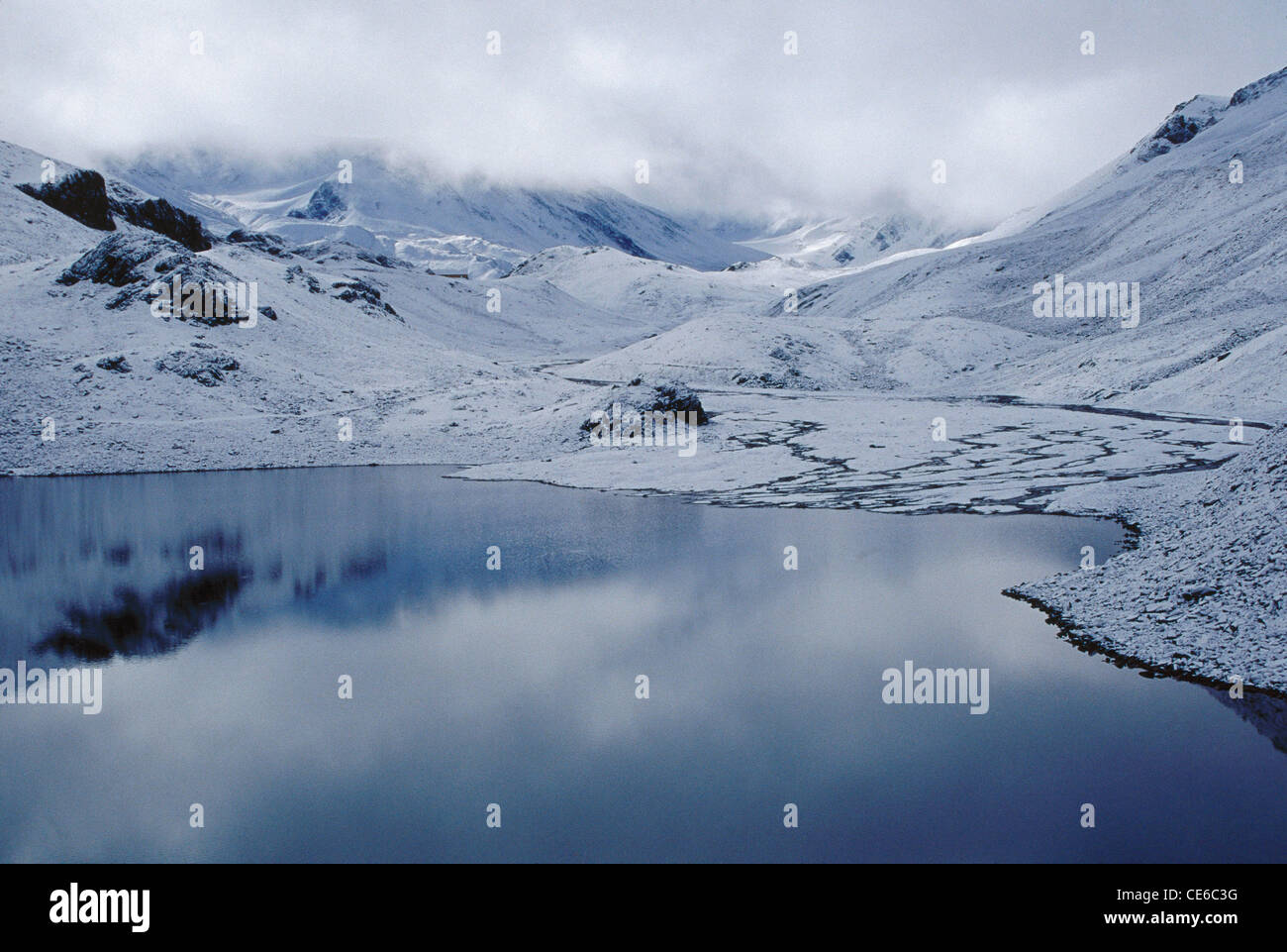 Suraj tal lake pond ; leh ; baralacha ; himachal pradesh ; india Stock ...