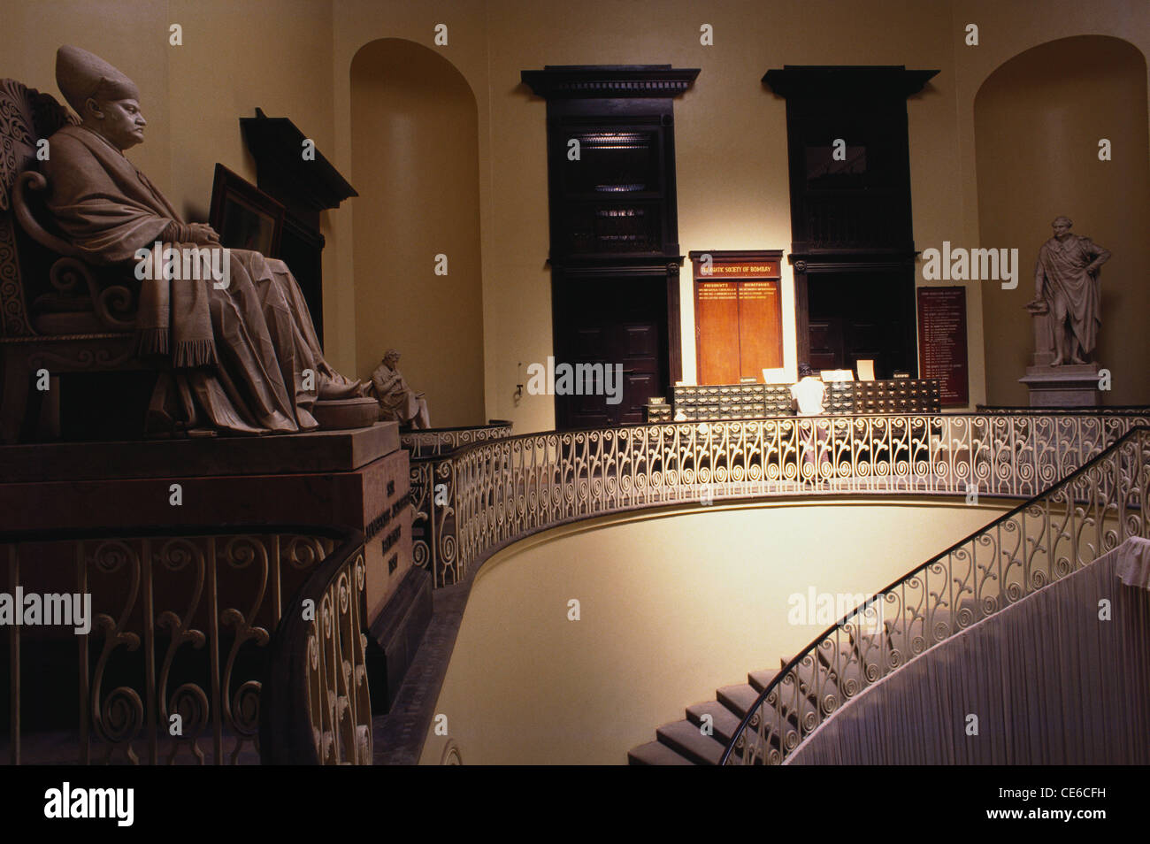 stairs interior of Asiatic library ; Bombay Mumbai ; Maharashtra ...