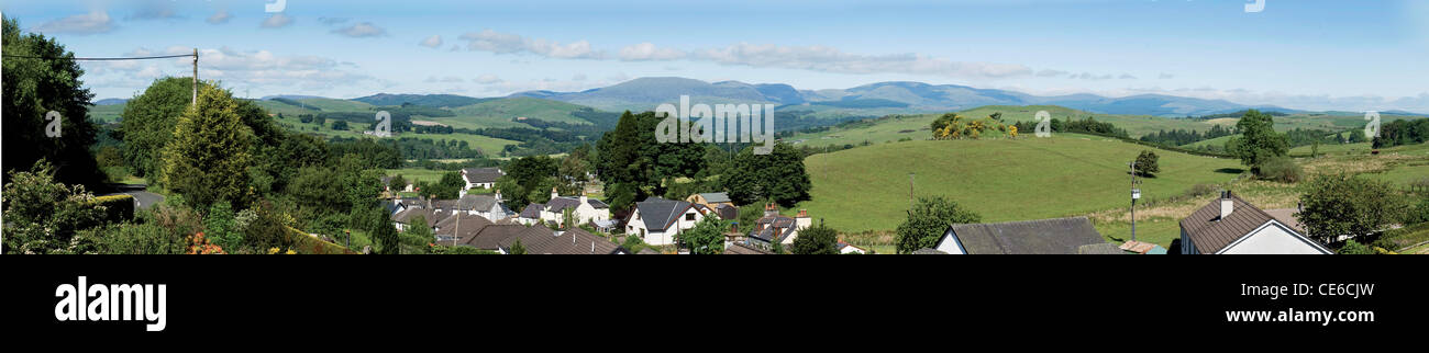 The view over Balmaclellan to the west and the Rhinns of Kells ...