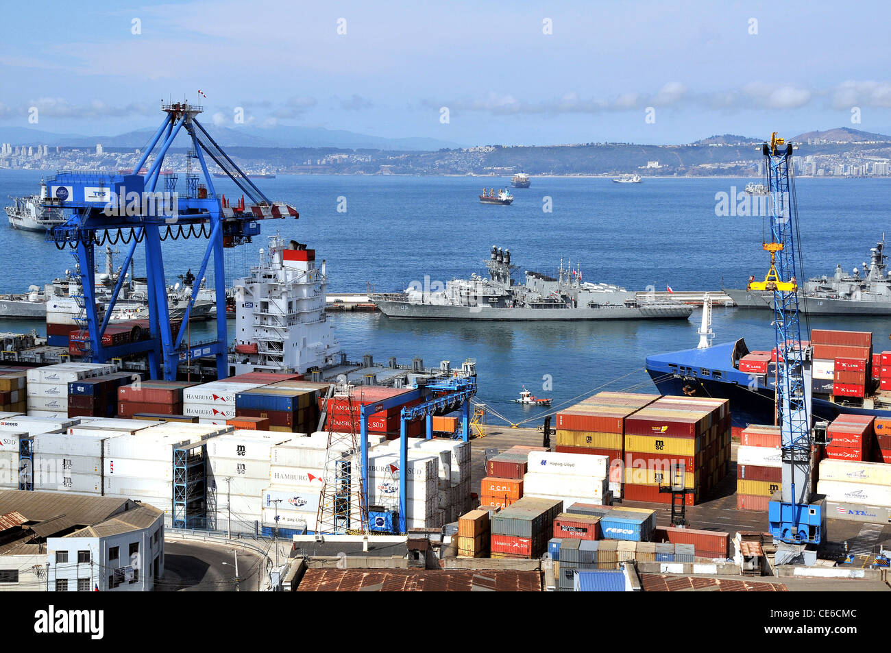 harbor Valparaiso Chile Stock Photo - Alamy