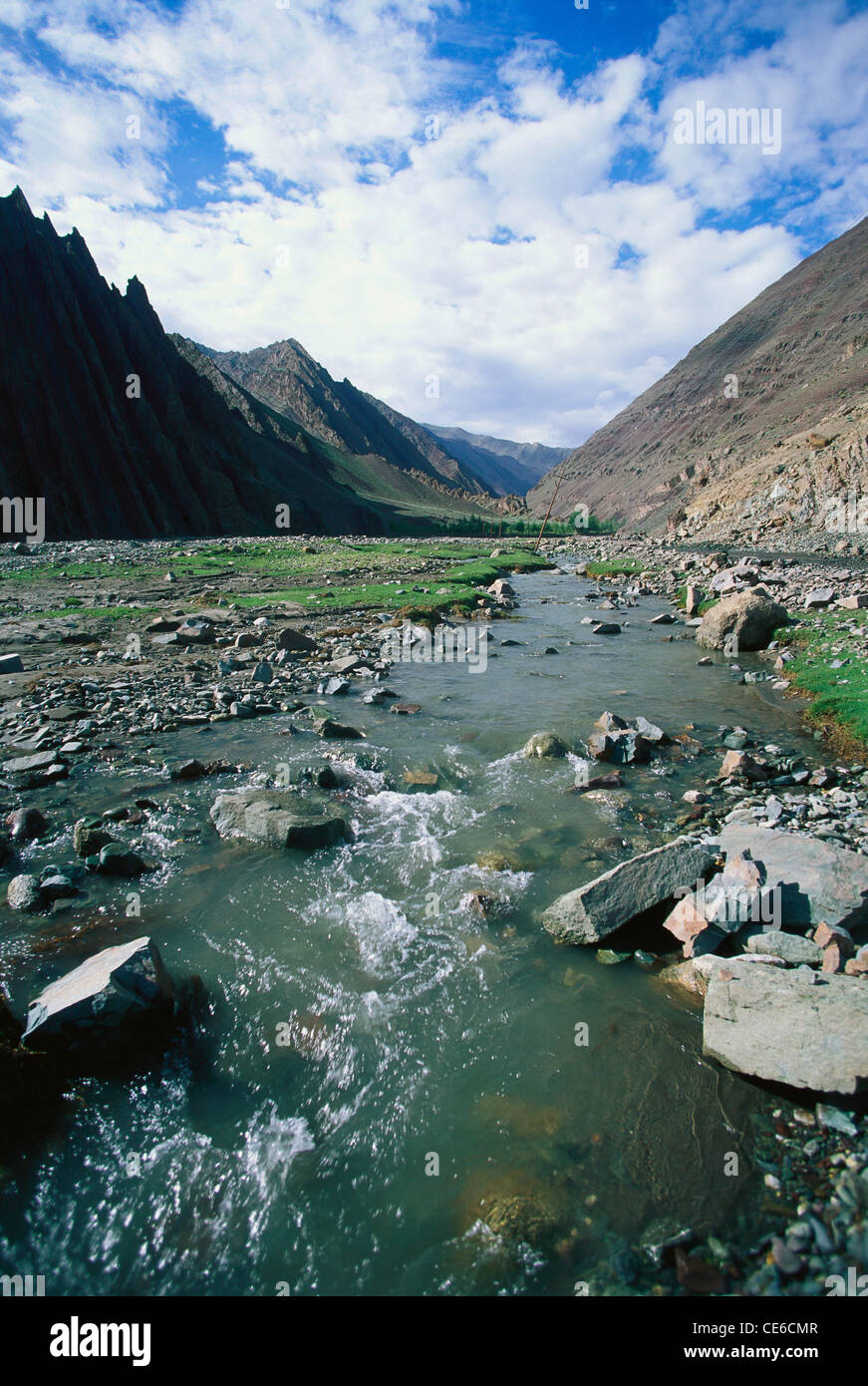 Indus river ; Upshi village ; manali ; leh ; ladakh ; jammu and kashmir ...
