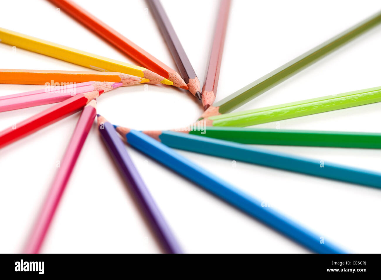 Color pencil circle hi-res stock photography and images - Alamy