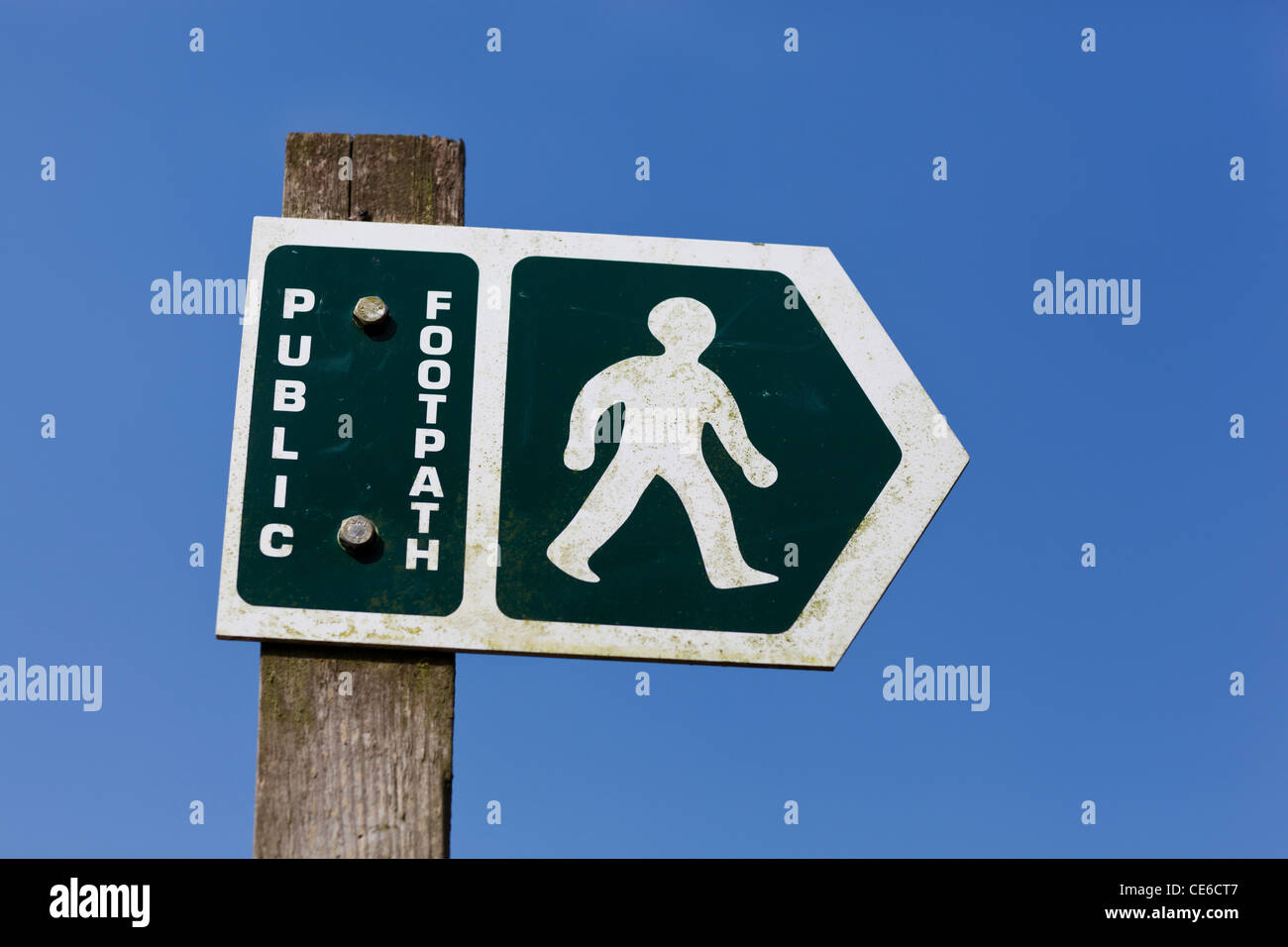 Public footpath sign Stock Photo - Alamy