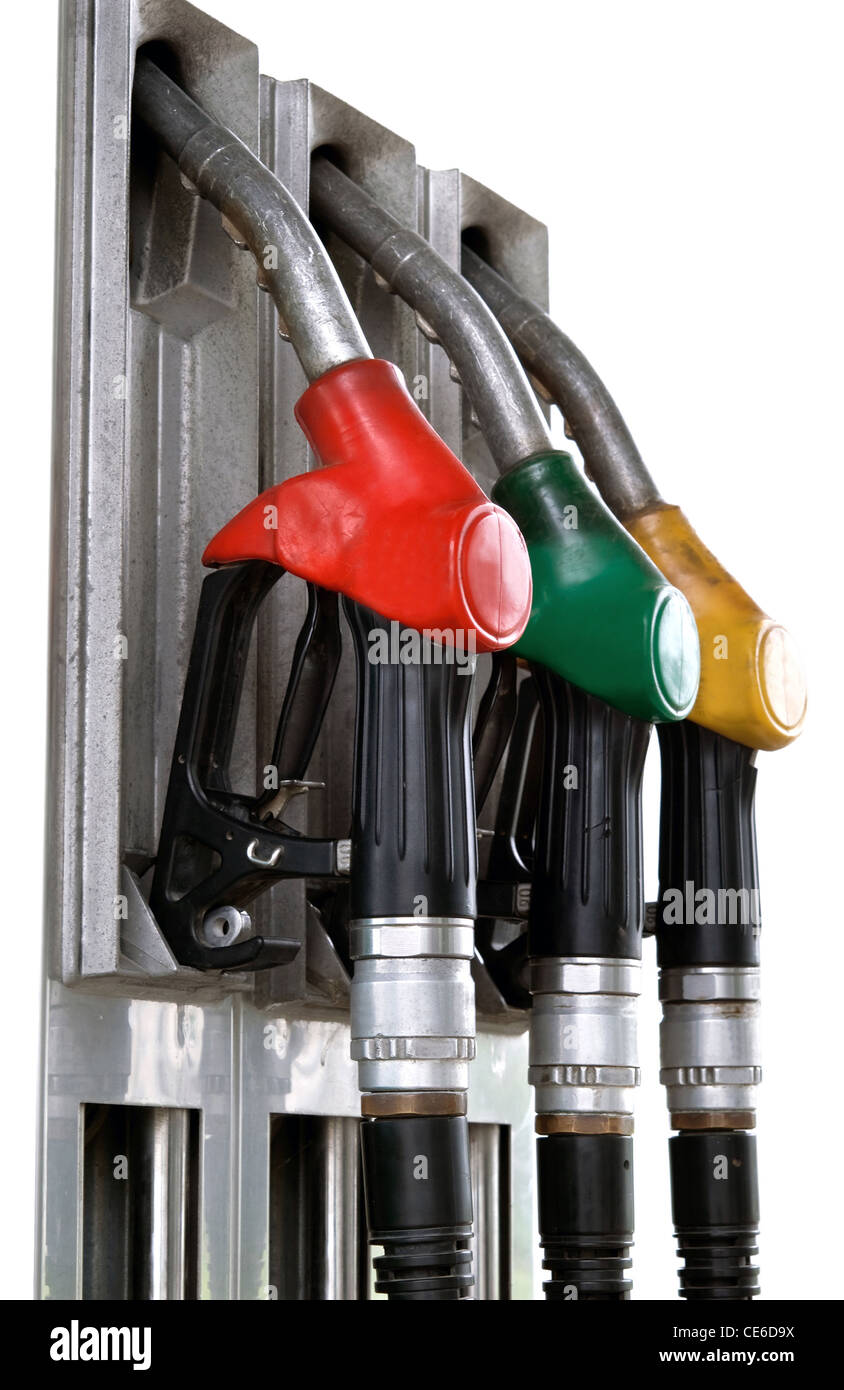 gas pumps is isolated on white background Stock Photo - Alamy