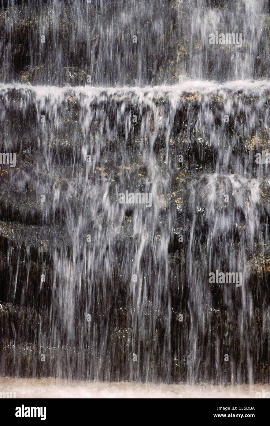 Artificial waterfall in rock garden ; chandigarh Union Territory ...