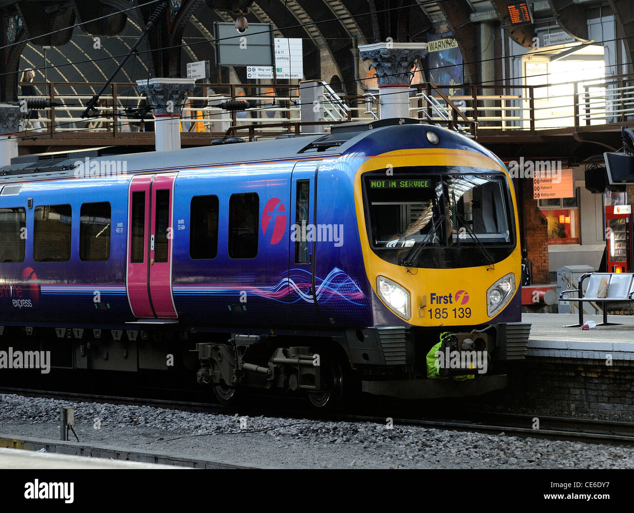 first livery passenger train 185 139 running with a not in service ...