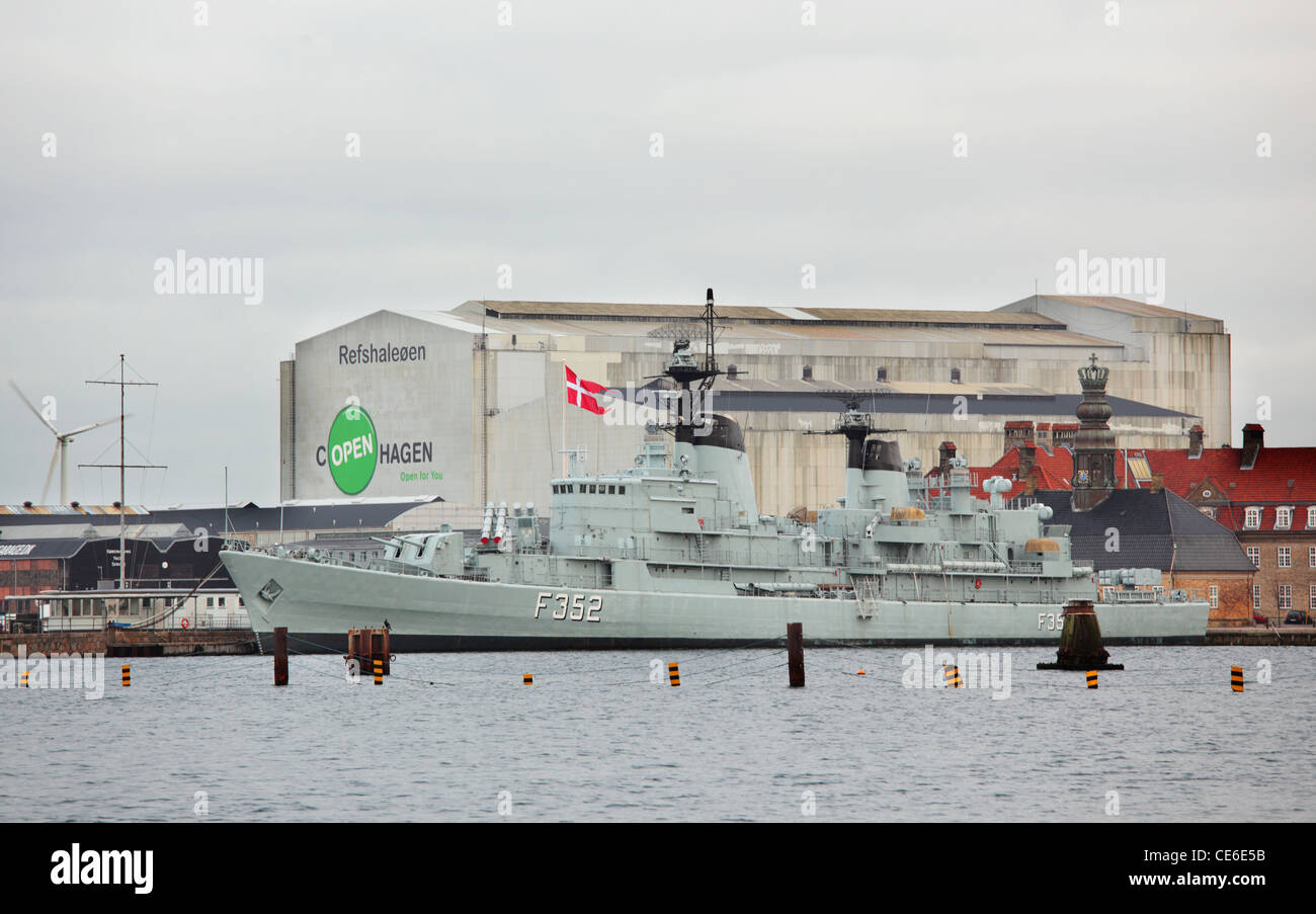 Military ship in Copenhagen, Denmark Stock Photo - Alamy