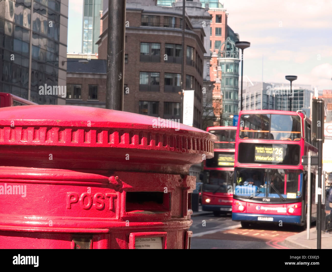 Red post box in London Stock Photo - Alamy