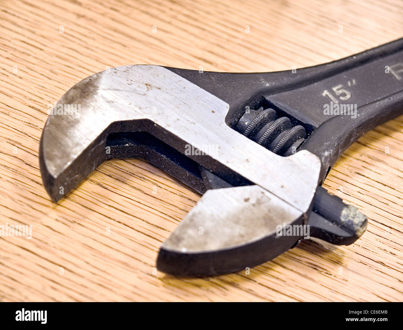 close up of an adjustable wrench/spanner Stock Photo - Alamy