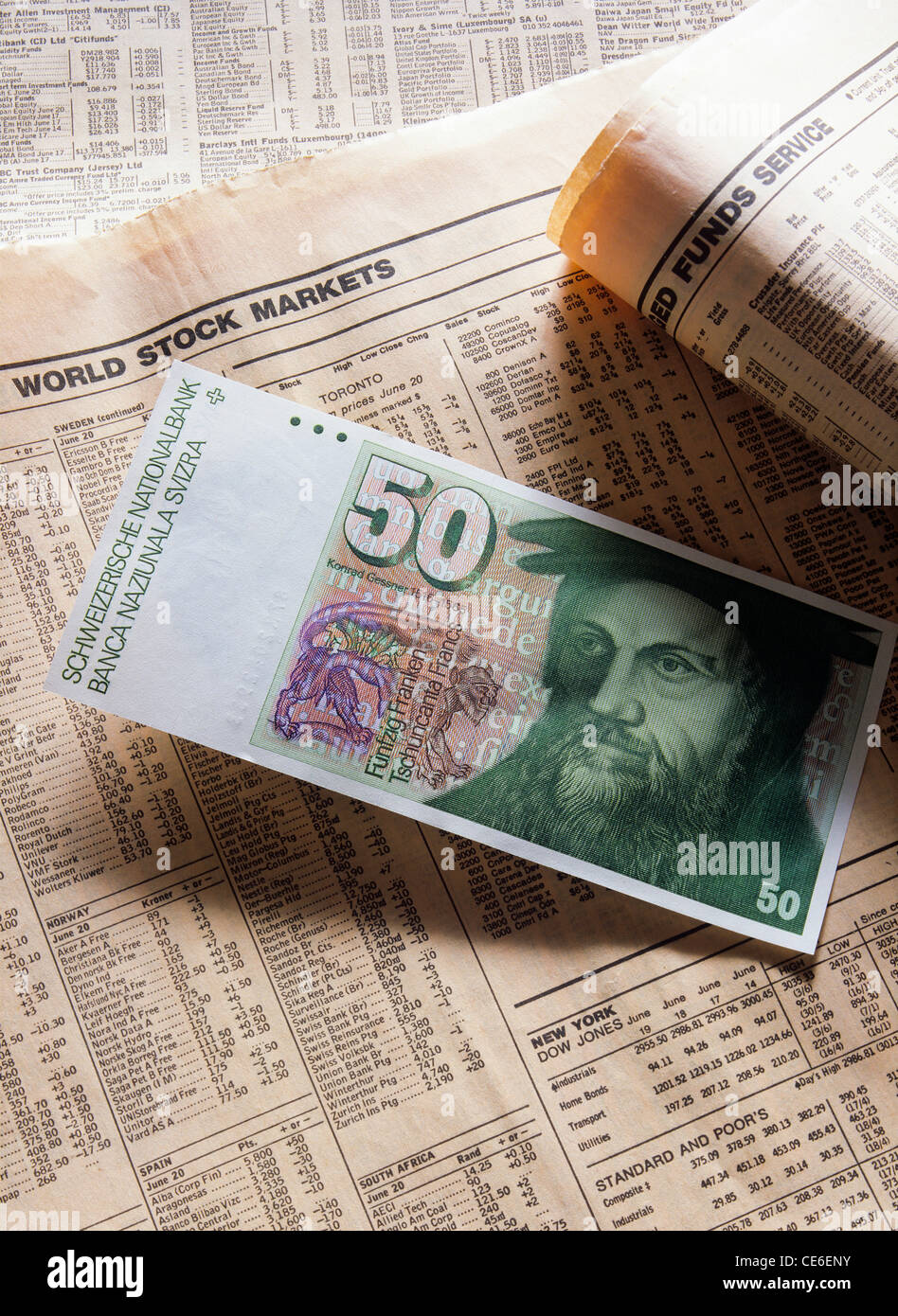 50 swiss francs note hi-res stock photography and images - Alamy