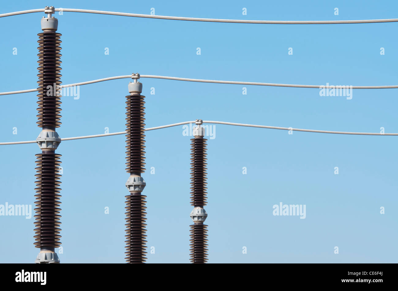 forefront of the elements of an electrical substation Stock Photo - Alamy