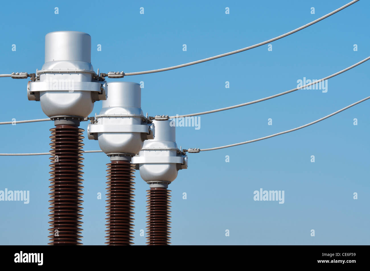 forefront of the elements of an electrical substation Stock Photo - Alamy