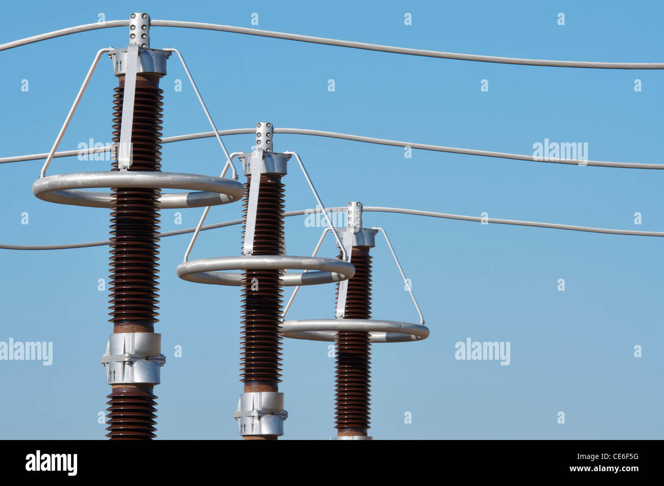 forefront of the elements of an electrical substation Stock Photo - Alamy