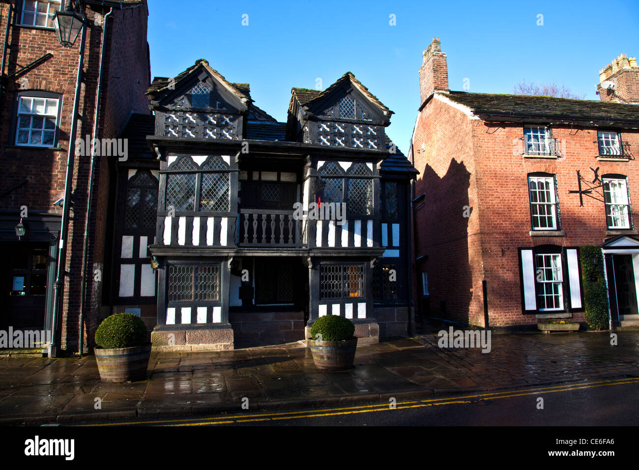 Former Jacobean Priests House now a Bank in Prestbury Village Cheshire ...