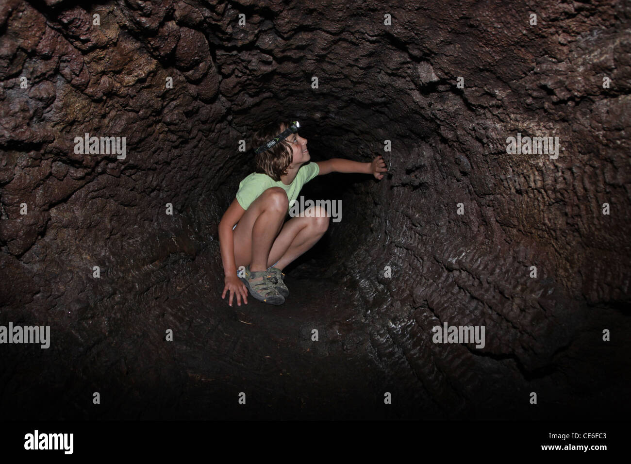 Trail of Two Forests lava tree mold tourist Mount St Helens Volcano ...