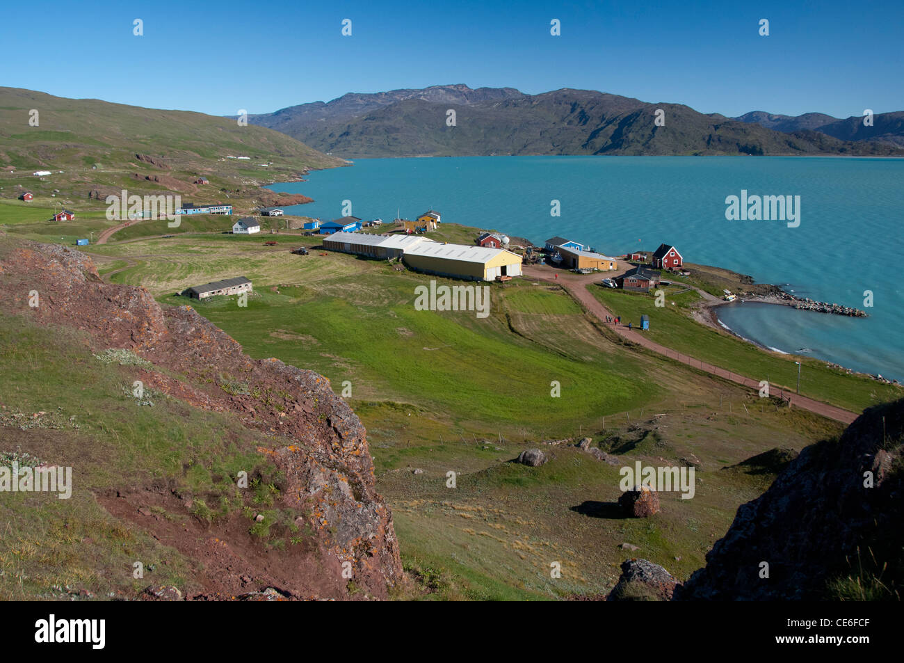 Greenland erics fjord brattahlid aka hi-res stock photography and ...