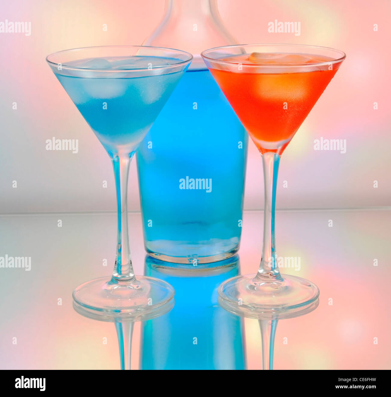 colorful summer cold drinks Stock Photo - Alamy