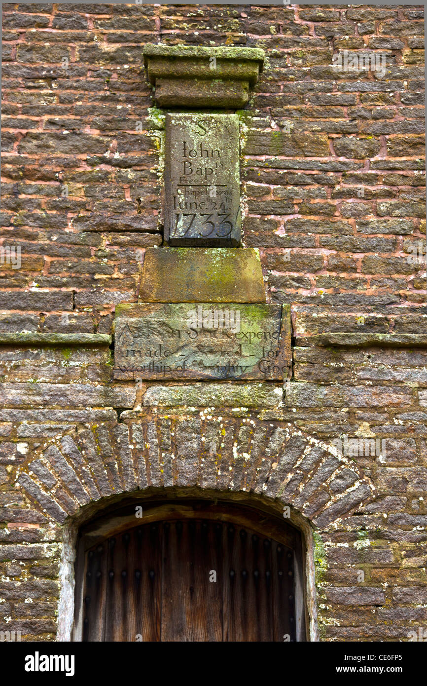 Medieval Inscription Above Chapel Entrance Stock Photo - Alamy