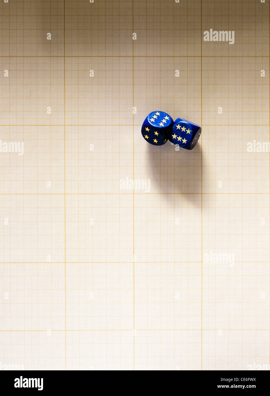PAIR OF EUROPEAN DICE ON GRAPH PAPER Stock Photo - Alamy