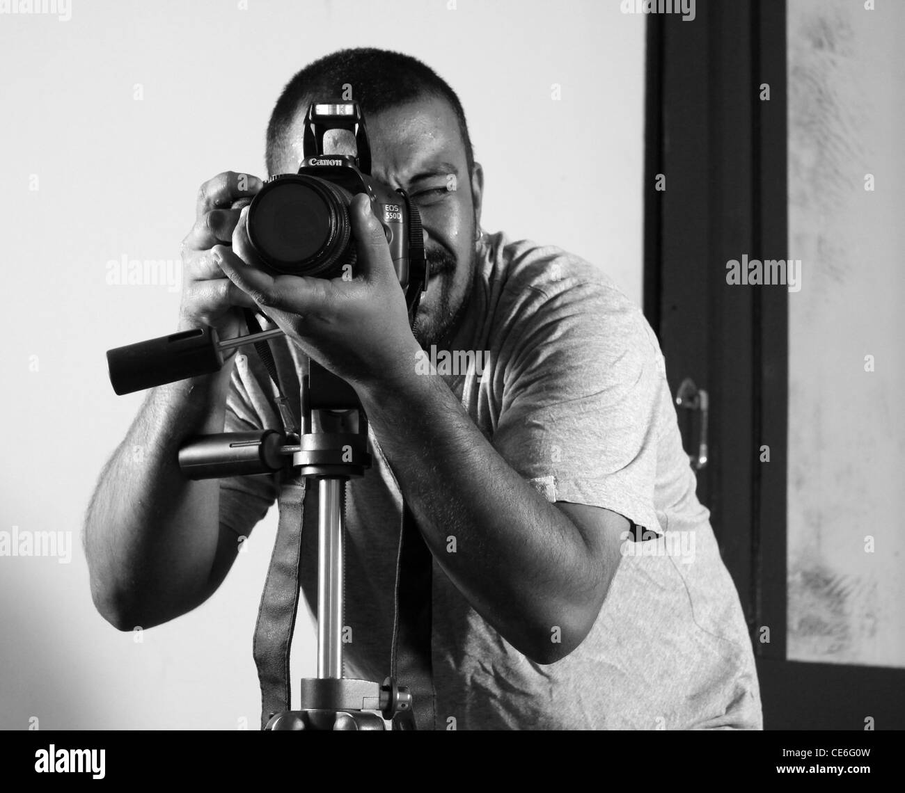 Cameraman photographer Black and White Stock Photos & Images - Alamy