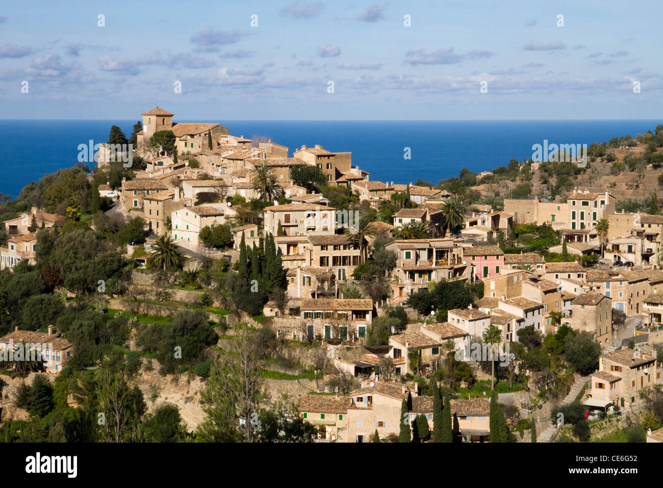 Deia village Serra Tramuntana Mallorca Majorca Spain Stock Photo - Alamy