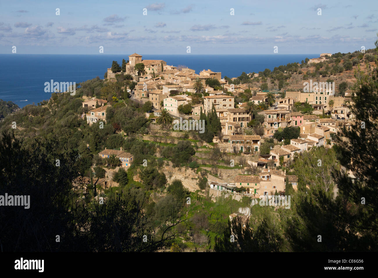 Deia village Serra Tramuntana Mallorca Majorca Spain Stock Photo - Alamy