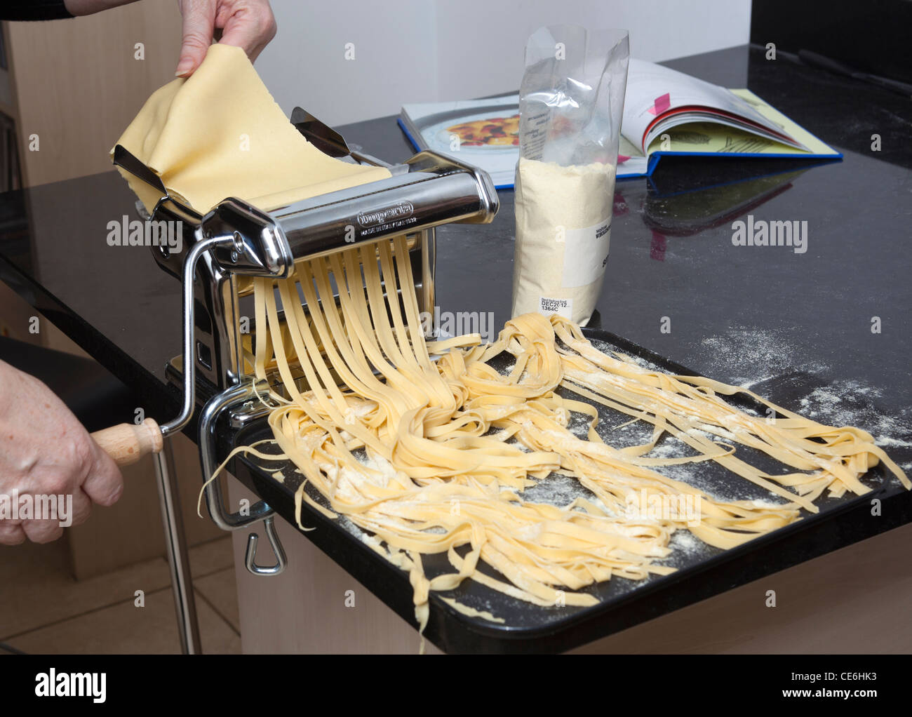 Making Fresh Pasta Stock Photo - Alamy