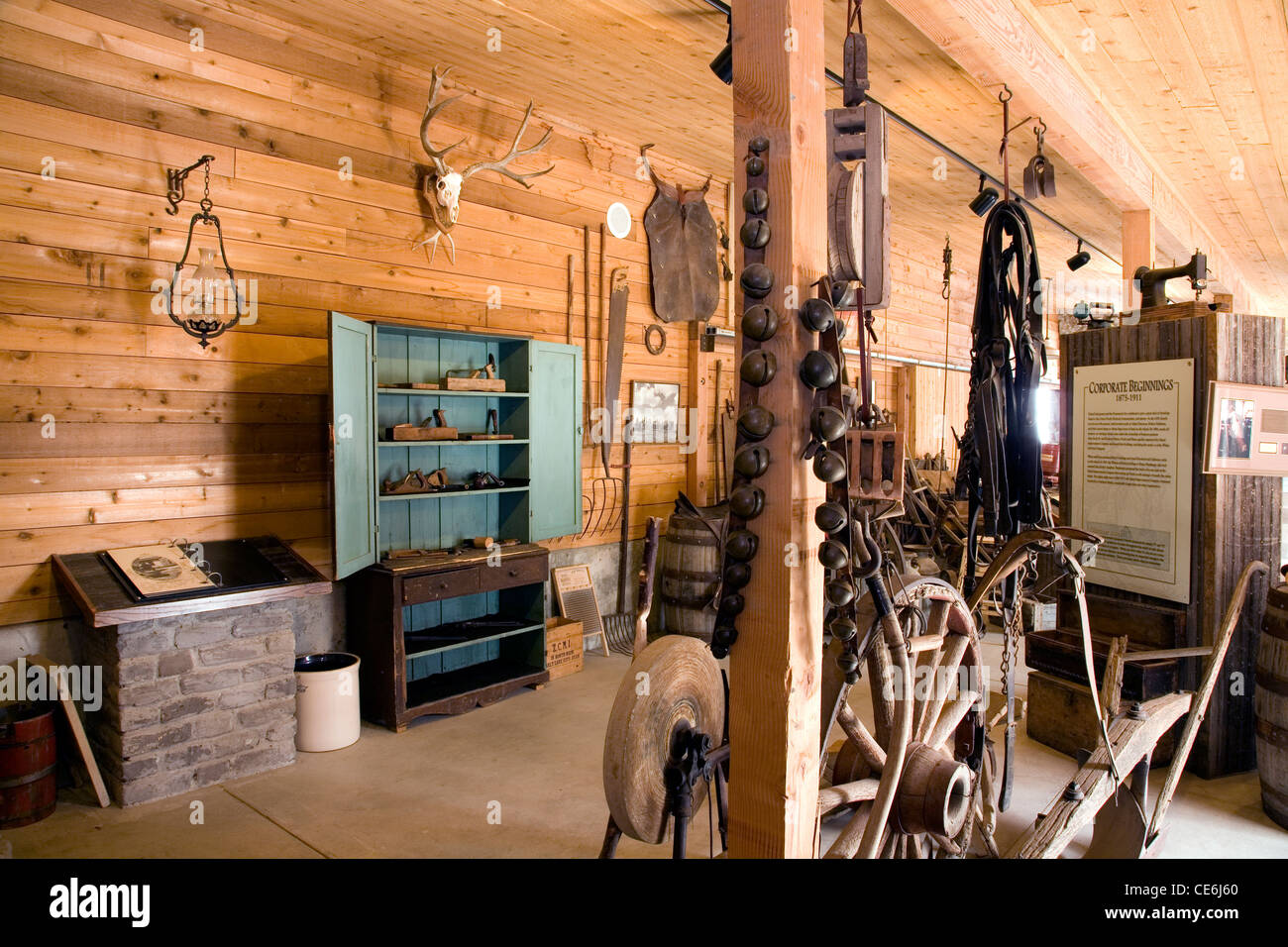 UTAH - Inside the workshop at Fielding Gar Ranch in Antelope Island ...
