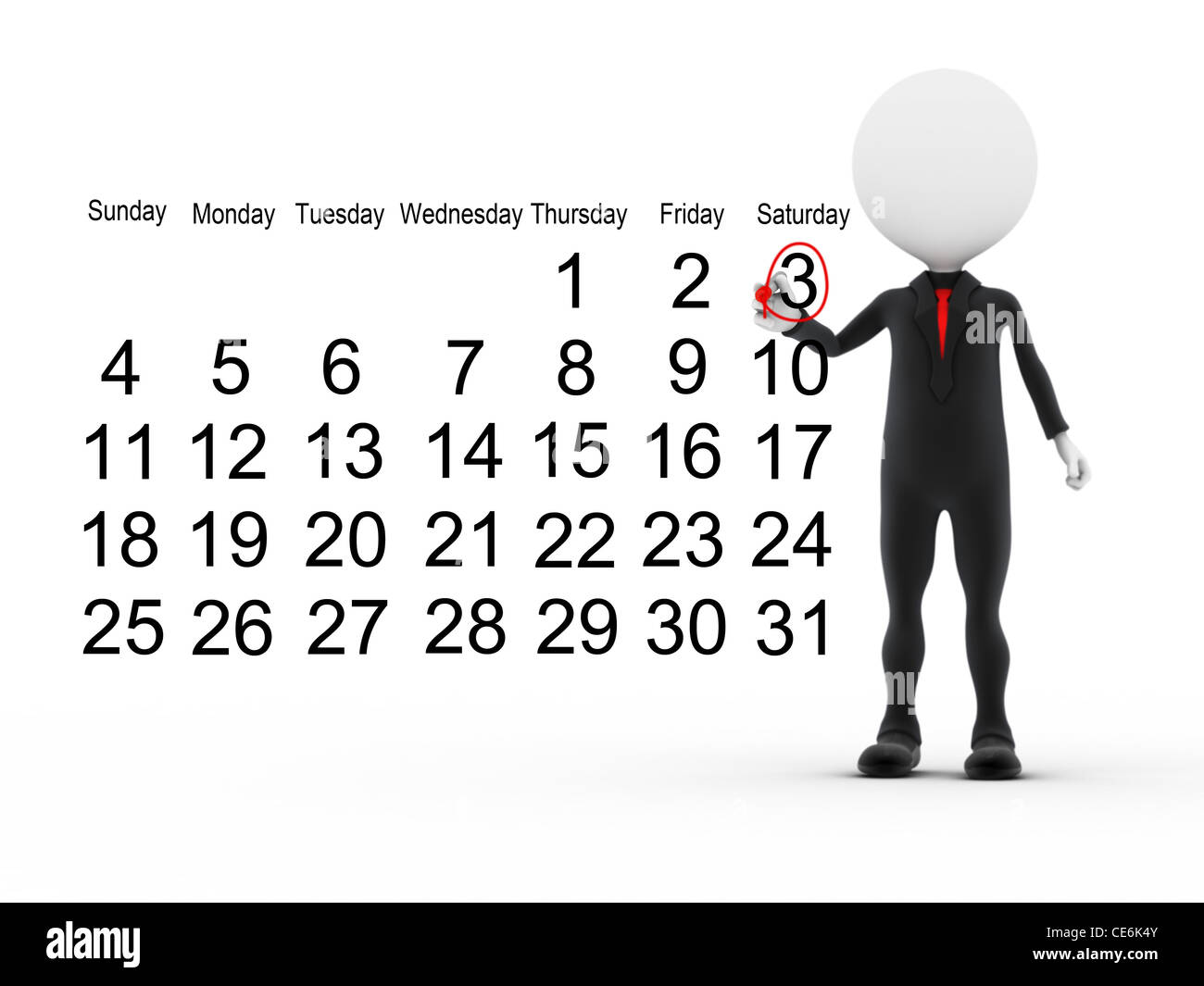 3d businessman with busy calendar schedule Stock Photo - Alamy