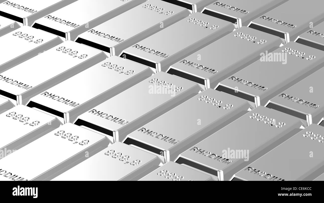 Rhodium ingots background Stock Photo - Alamy