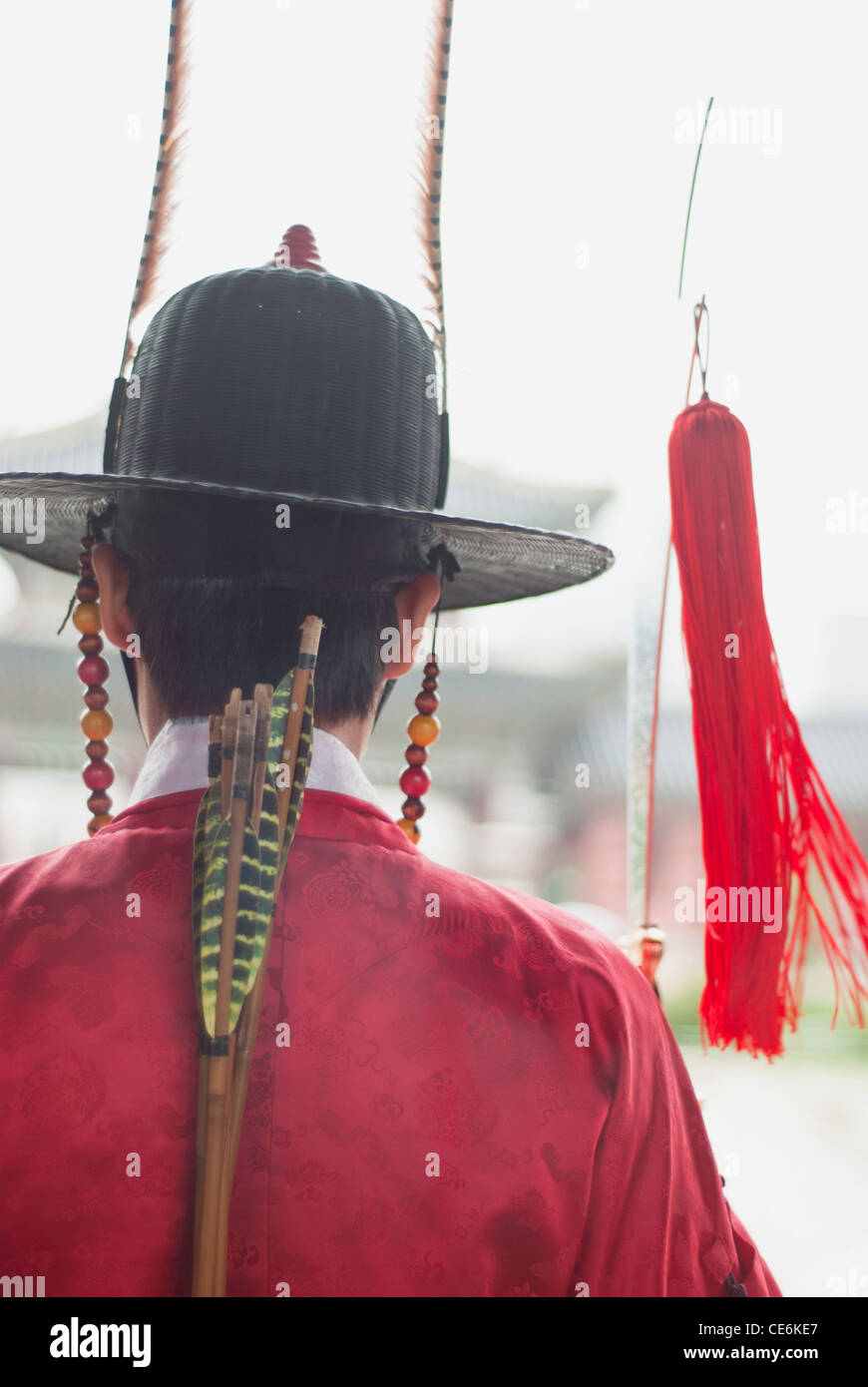 Korean ancient warrior at the main gate Stock Photo - Alamy
